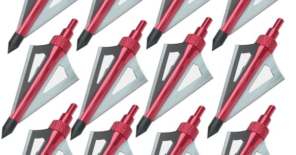 Sinbadteck Hunting Broadheads, 12PK 3 Blades Archery Broadheads 100 ...